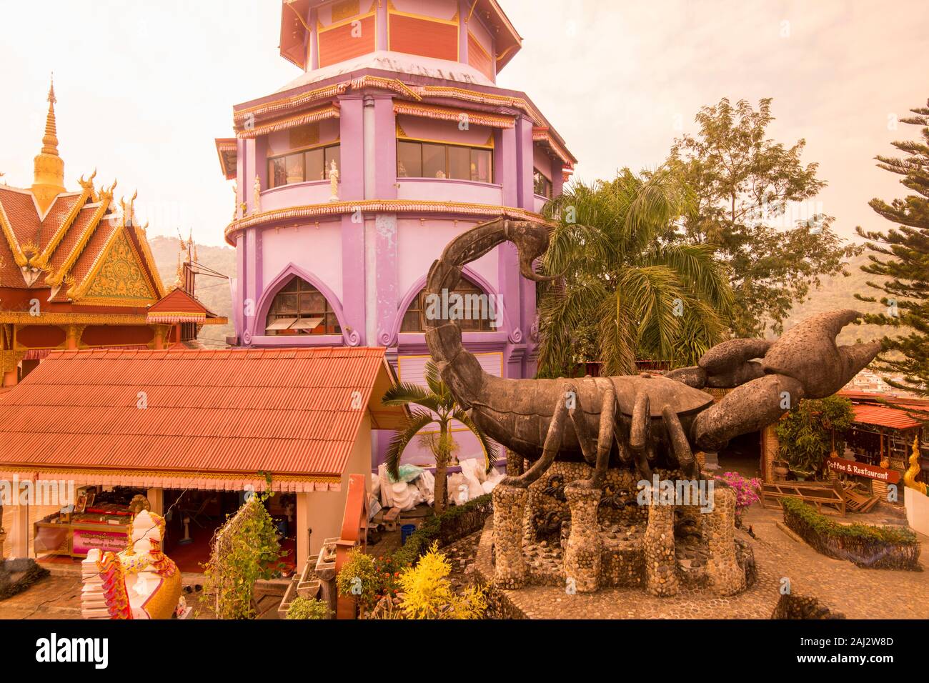 the scorpio monument at te Wat Phra That Doi Wao Temple in the town of ...