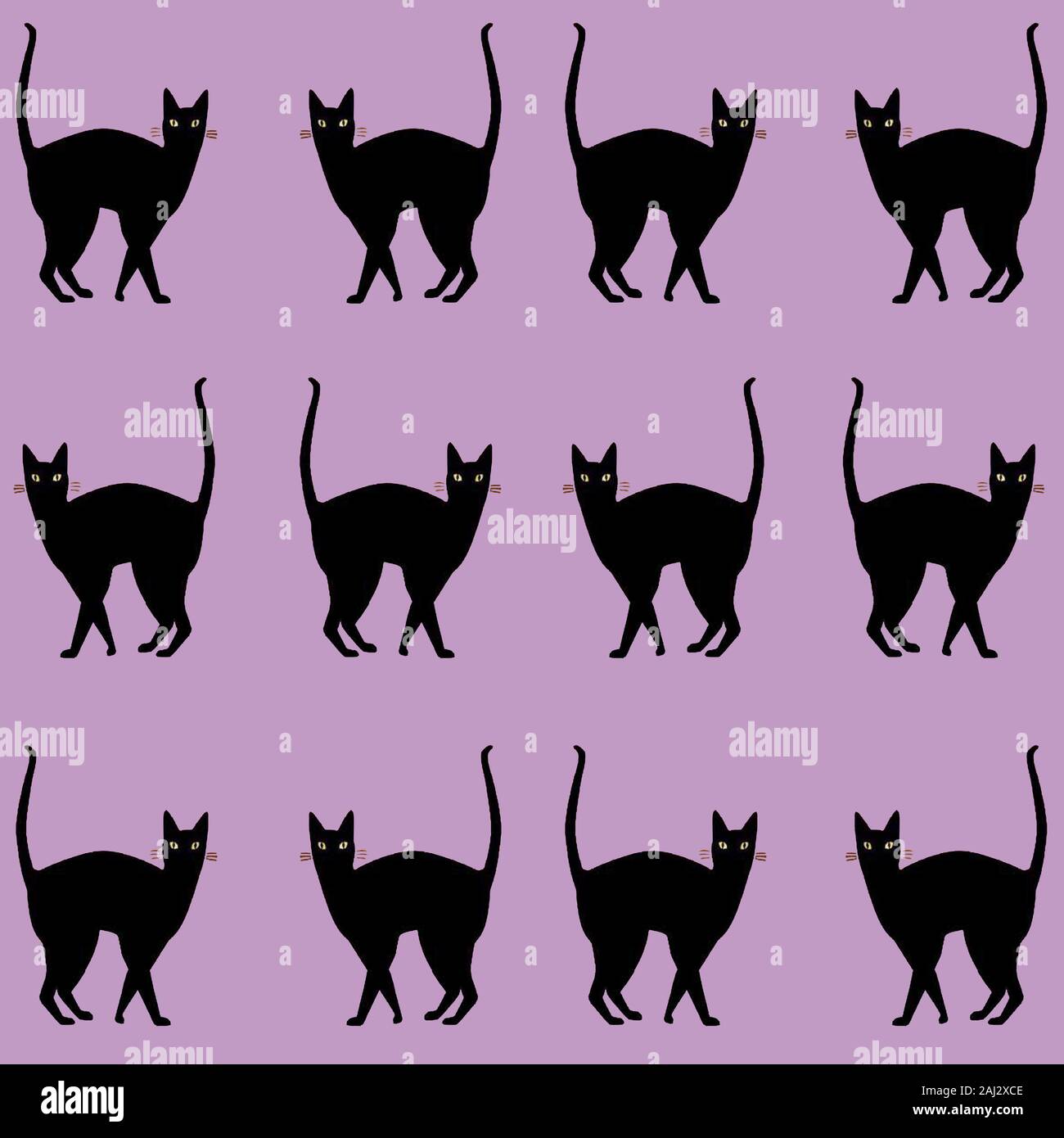 black cat pattern Stock Photo - Alamy
