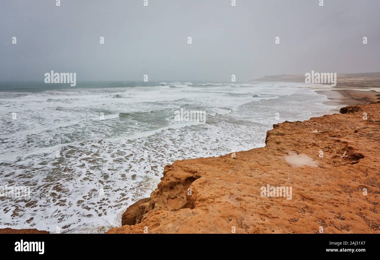 Stormy Atlantic Ocean in Asilah, Morocco, Africa Stock Photo - Alamy