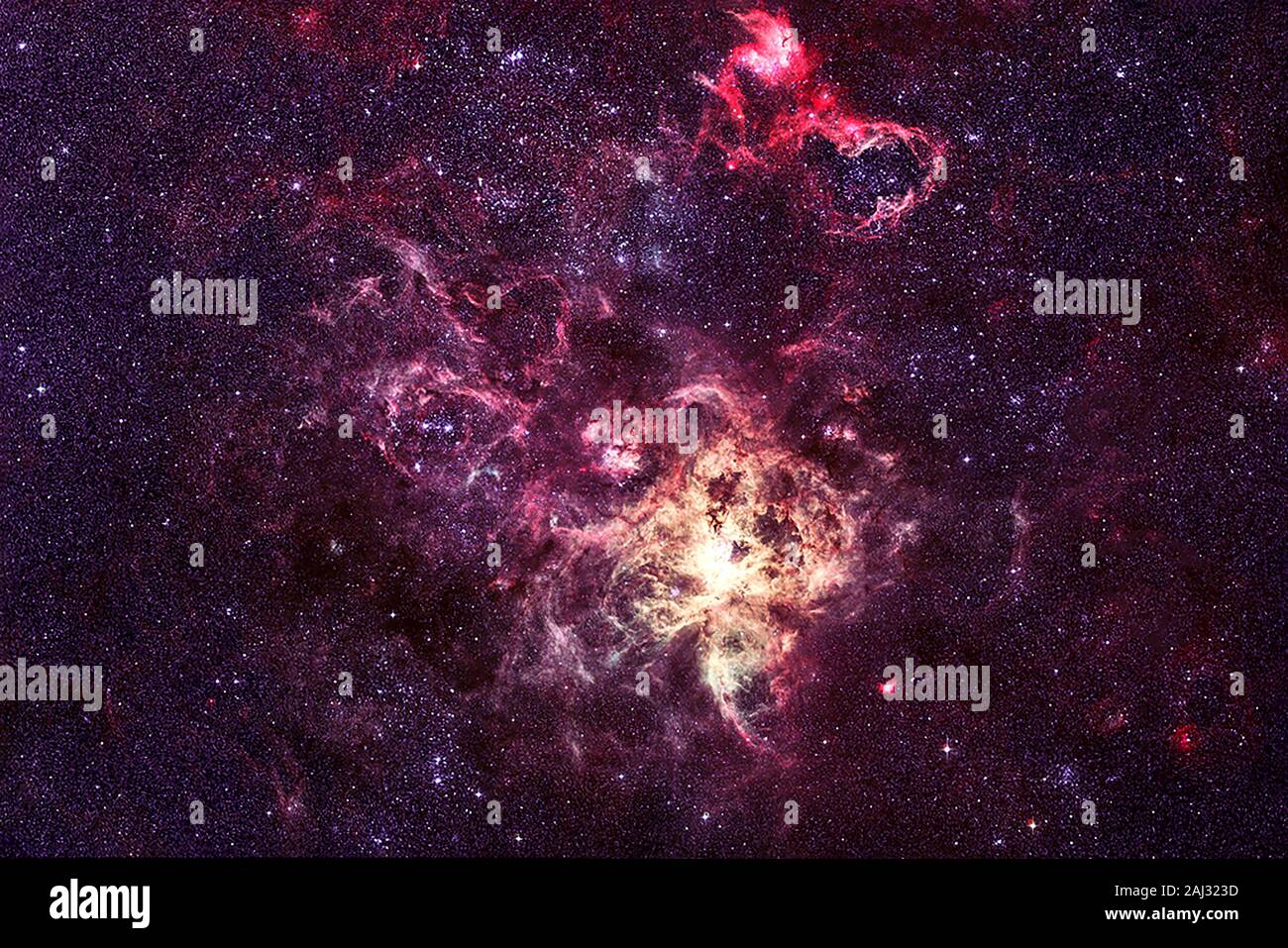 Unusual cosmic nebula, with gaps and stars. Elements of this image were ...