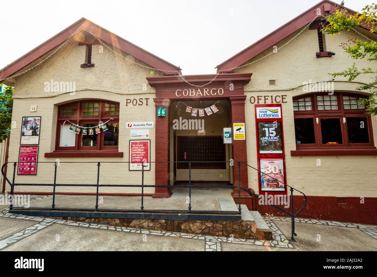Facade of the Post Office building in the main street of Cobargo, NSW ...