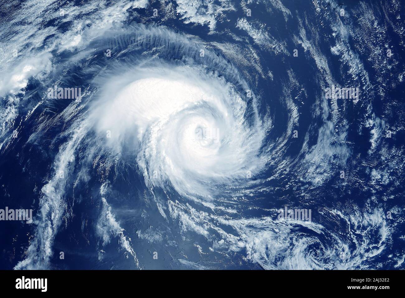 Hurricane from space. The atmospheric cyclone. Elements of this image ...