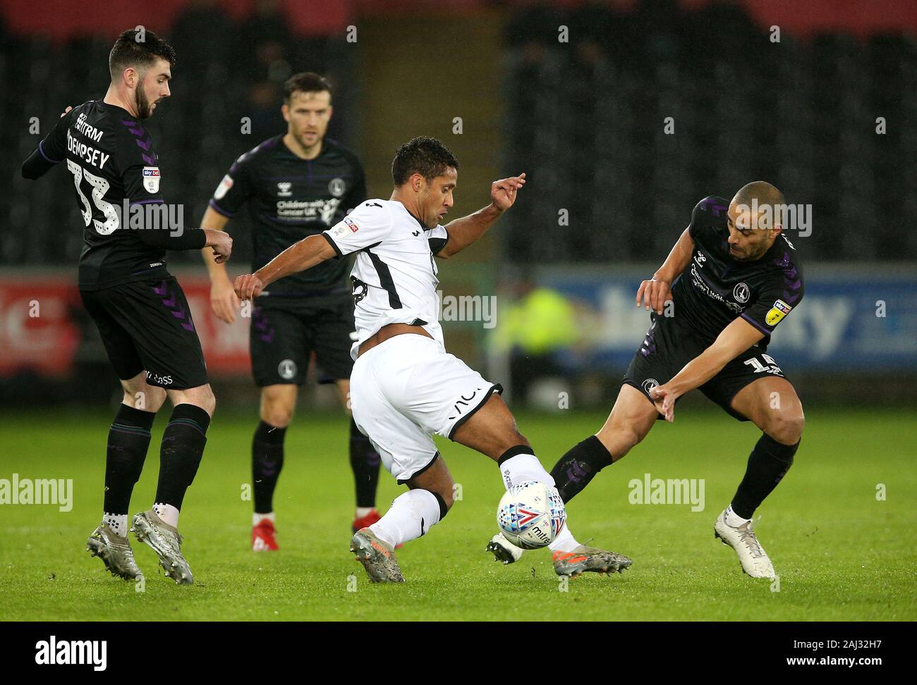 Swansea citys darren pratley in action hi-res stock photography and ...