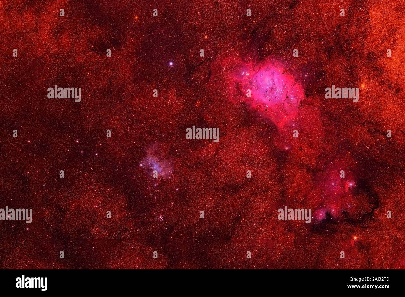 Red nebula in deep space. Elements of this image were furnished by NASA ...