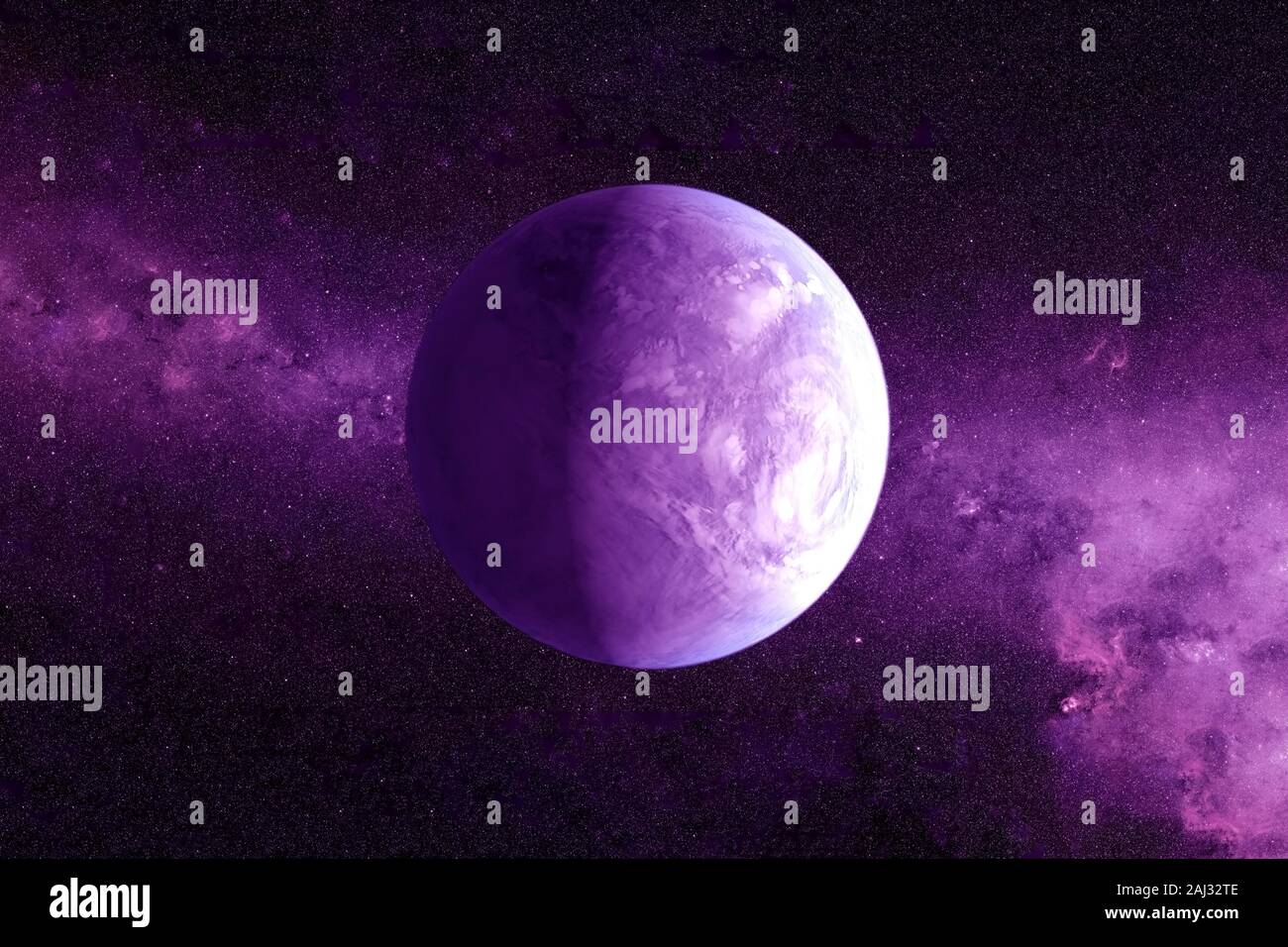 Green exoplanet in deep space. Elements of this image furnished by NASA ...