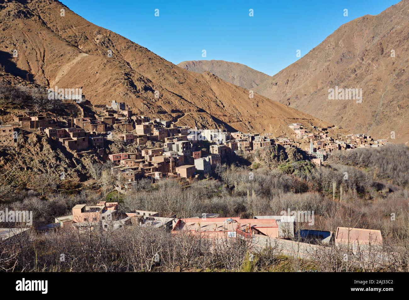 Imlil city in the Atlas Mountains of Morocco Stock Photo - Alamy