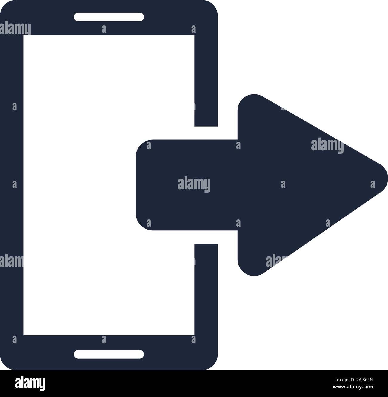 smartphone device with arrow index Stock Vector Image & Art - Alamy