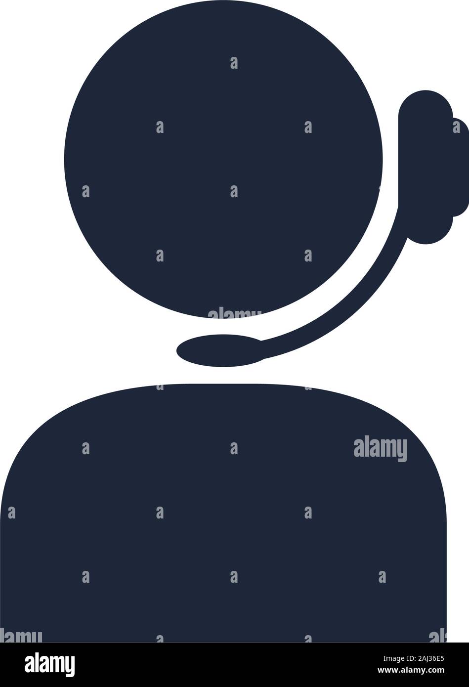 silhouette of call center agent Stock Vector Image & Art - Alamy