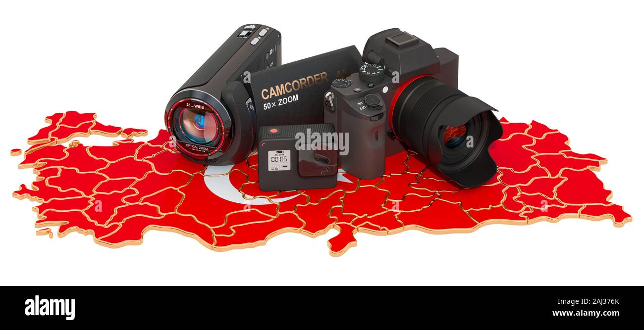 Travel and photo, video shooting in Turkey. Digital camera, camcorder ...
