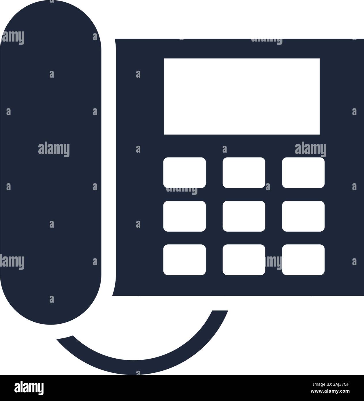 digital telephone communication device isolated icon Stock Vector Image ...