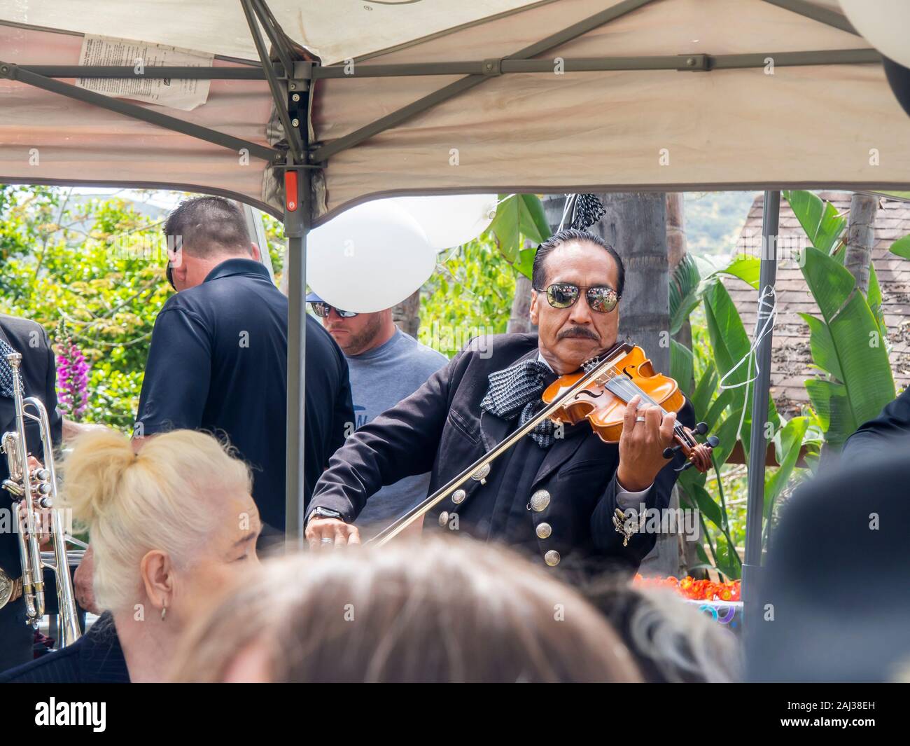 Mexican mariachi band playing happy, iconic, traditional music at ...