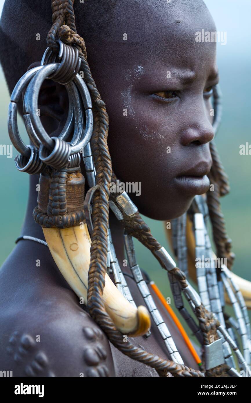 Mursi people, Omo valley, Naciones, Ethiopia, Africa Stock Photo - Alamy