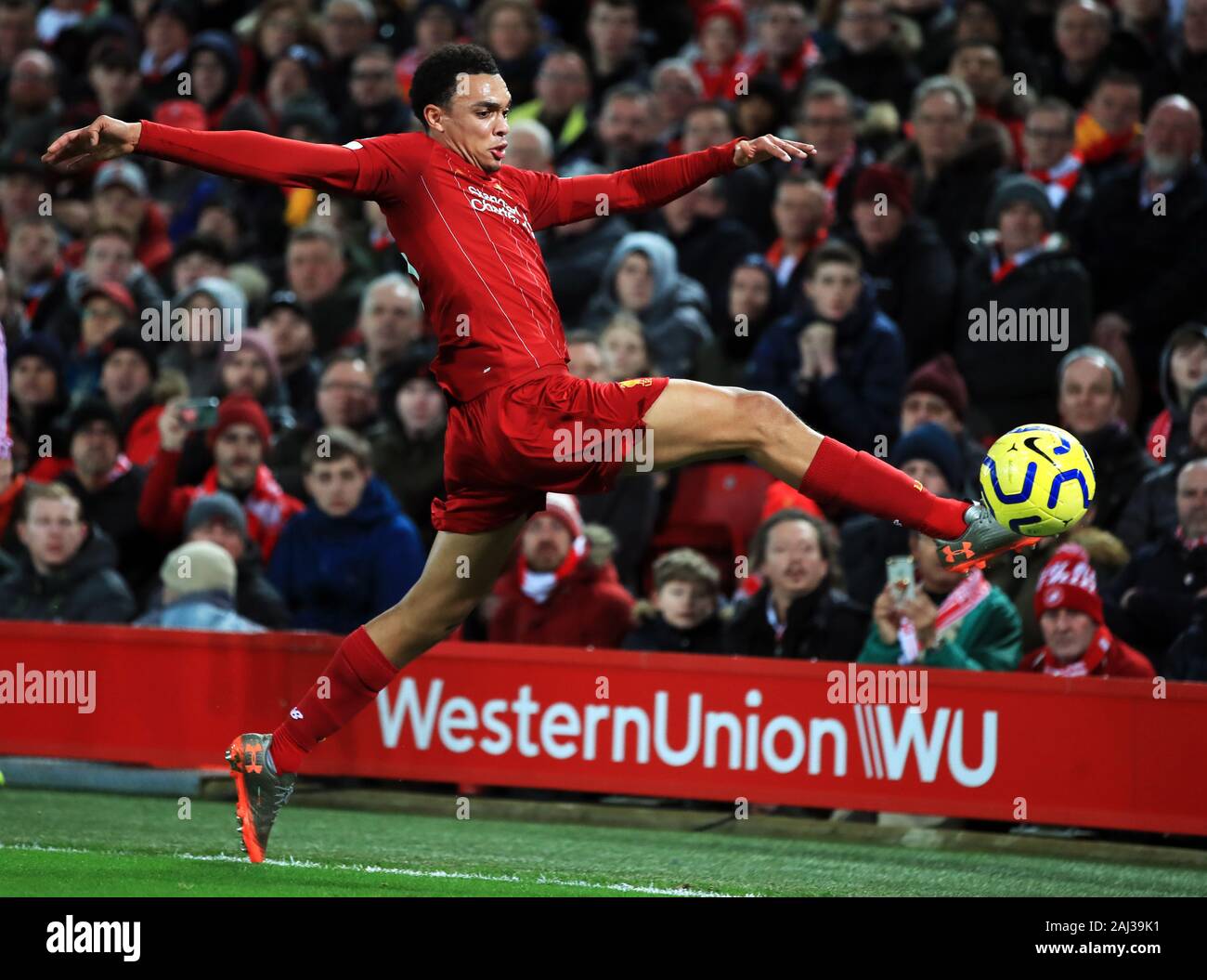 Liverpool's Trent Alexander-Arnold during the Premier League match at ...