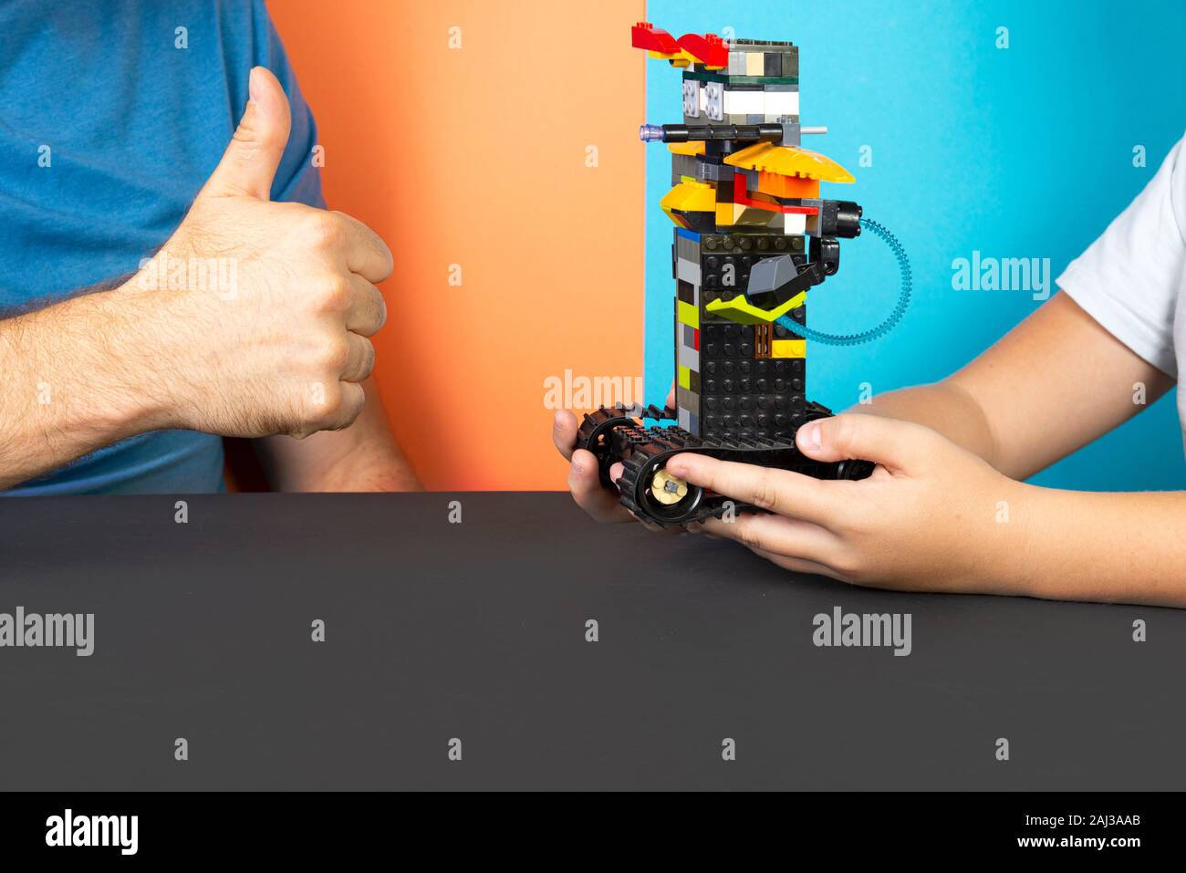 Kids playing with blocks in classroom hi-res stock photography and ...