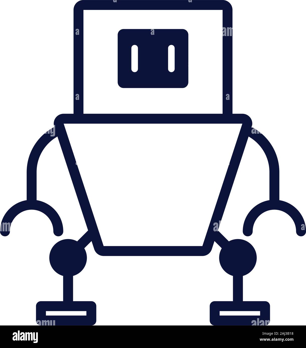 humanoid robot cyborg isolated icon Stock Vector Image & Art - Alamy