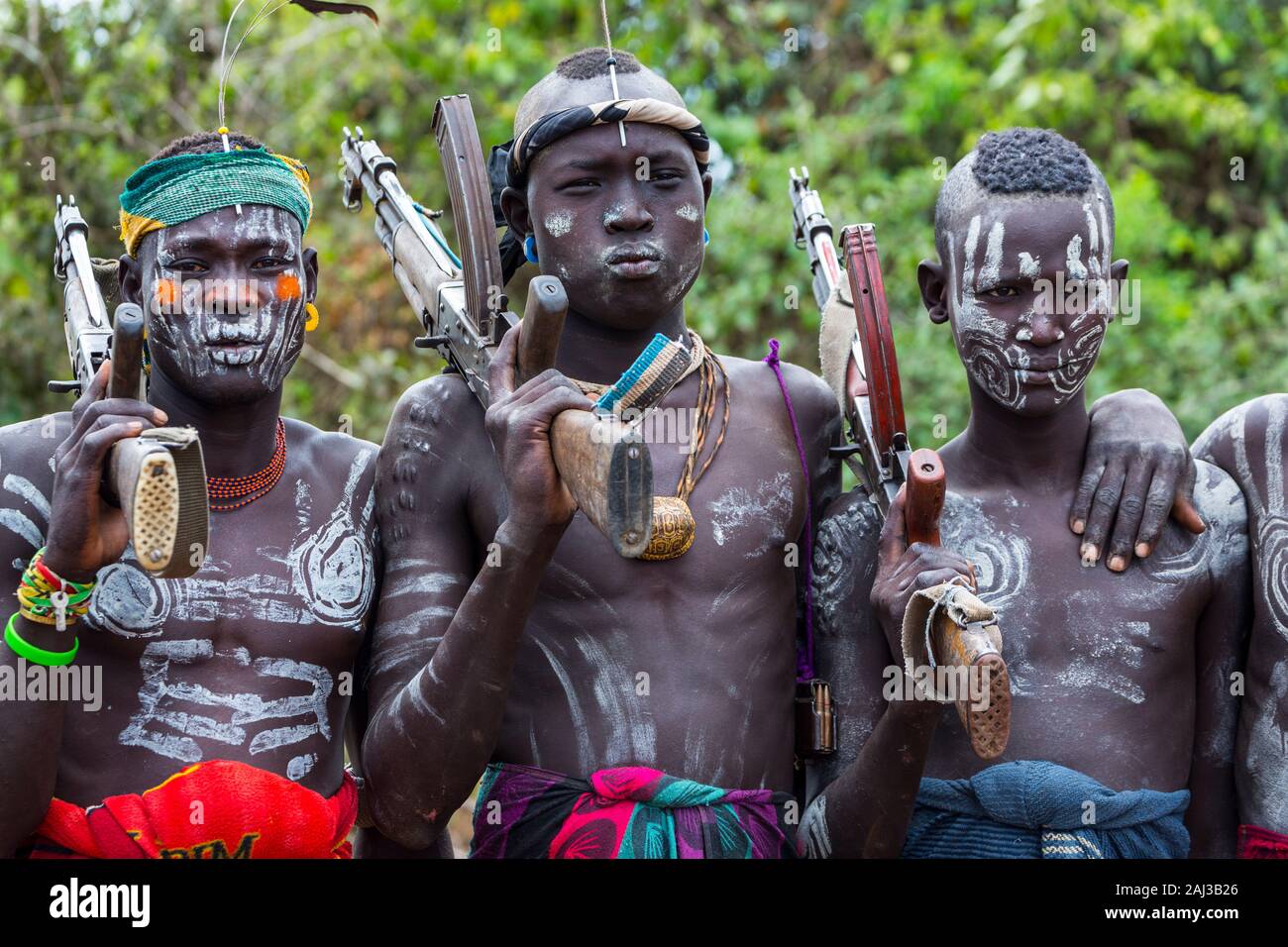 Mursi people, Omo valley, Naciones, Ethiopia, Africa Stock Photo - Alamy