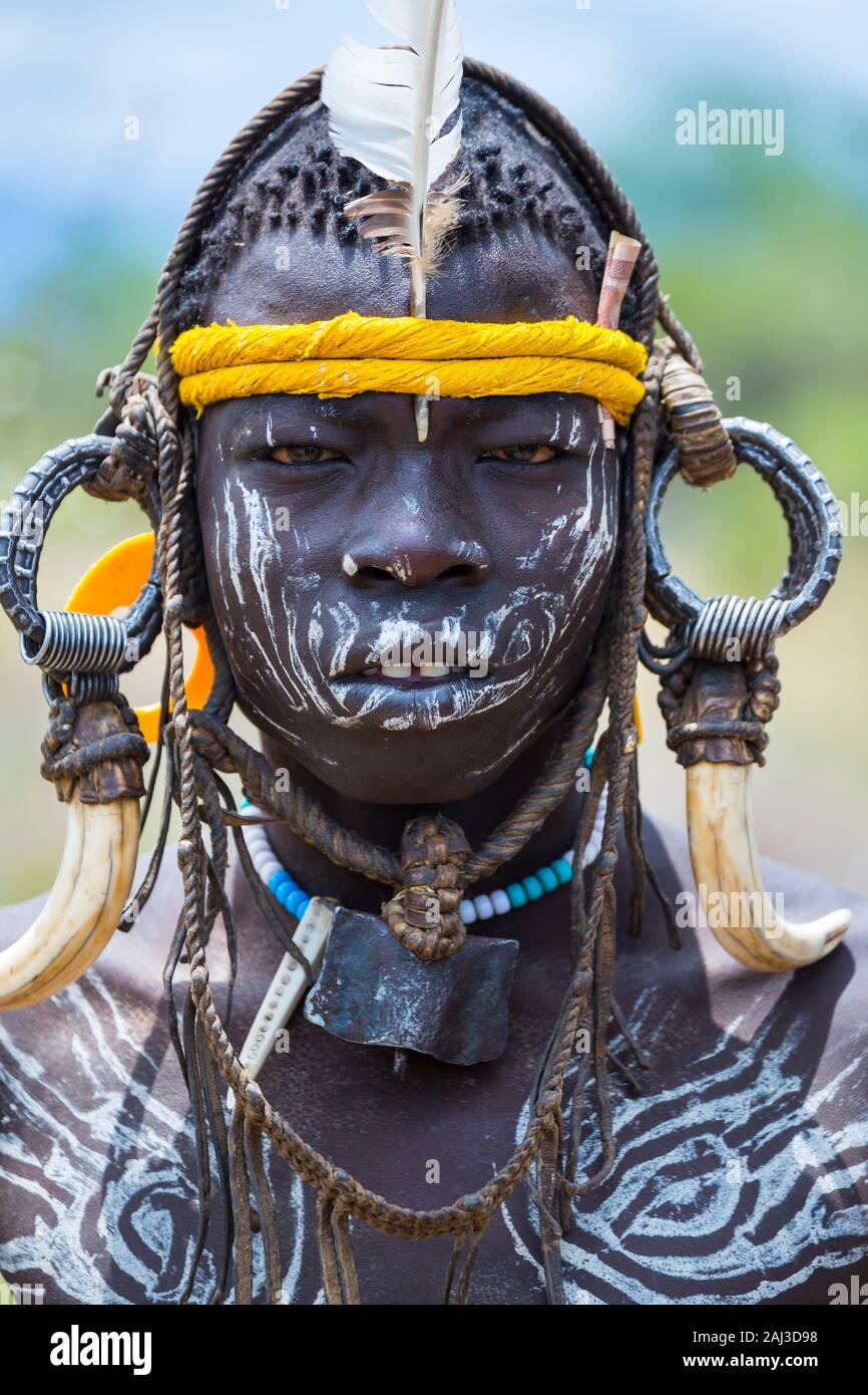 Mursi people, Omo valley, Naciones, Ethiopia, Africa Stock Photo - Alamy