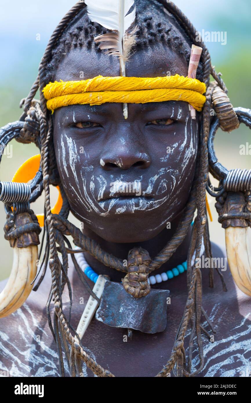 Mursi people, Omo valley, Naciones, Ethiopia, Africa Stock Photo - Alamy