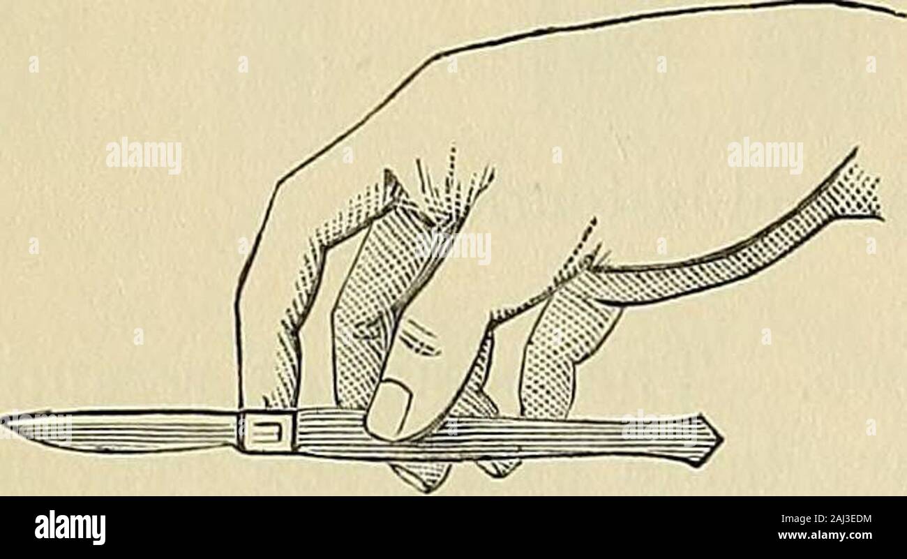 Operative surgery . Fig. 36. Holding knife, second position. Fig. 37 ...