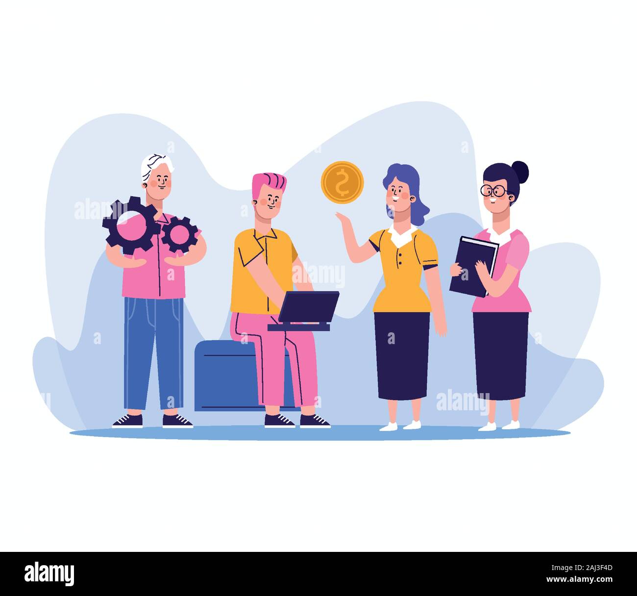 elegant business people workers characters Stock Vector Image & Art - Alamy