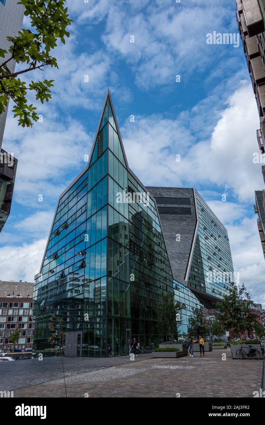 Amsterdam 29 September 2019 glass tower buildings in the financial ...