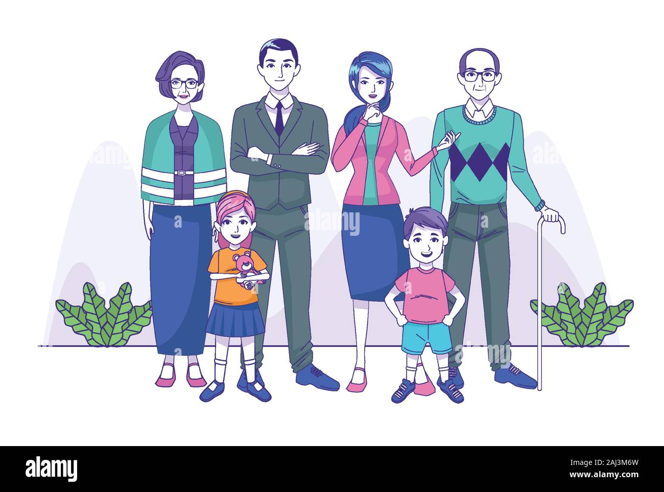 Family Members Cut Out Stock Images & Pictures - Alamy