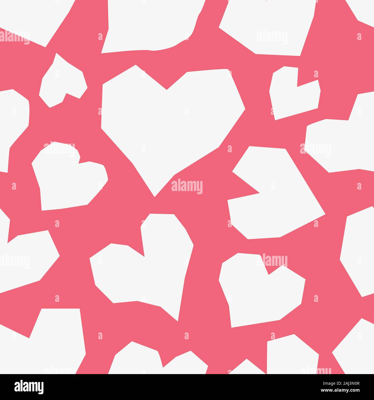 Seamless pattern of abstract geometric hearts - Vector illustration ...