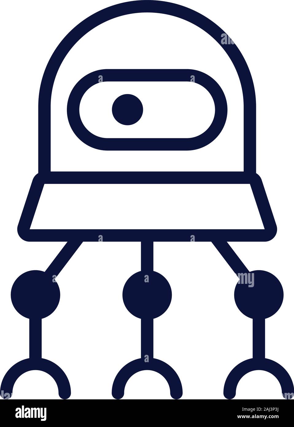 robot cyborg tech isolated icon Stock Vector Image & Art - Alamy