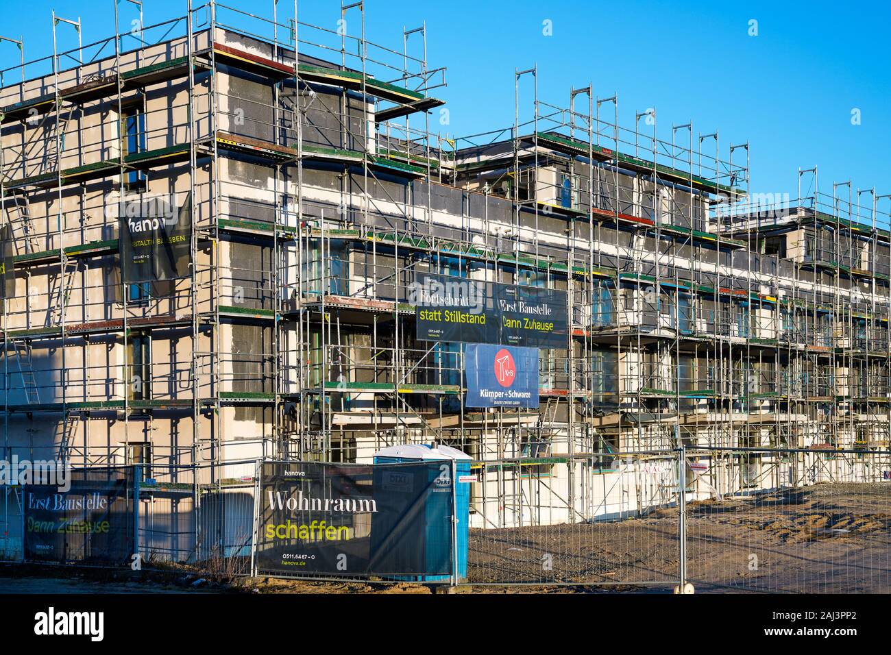 New construction site for apartment buildings hi-res stock photography ...