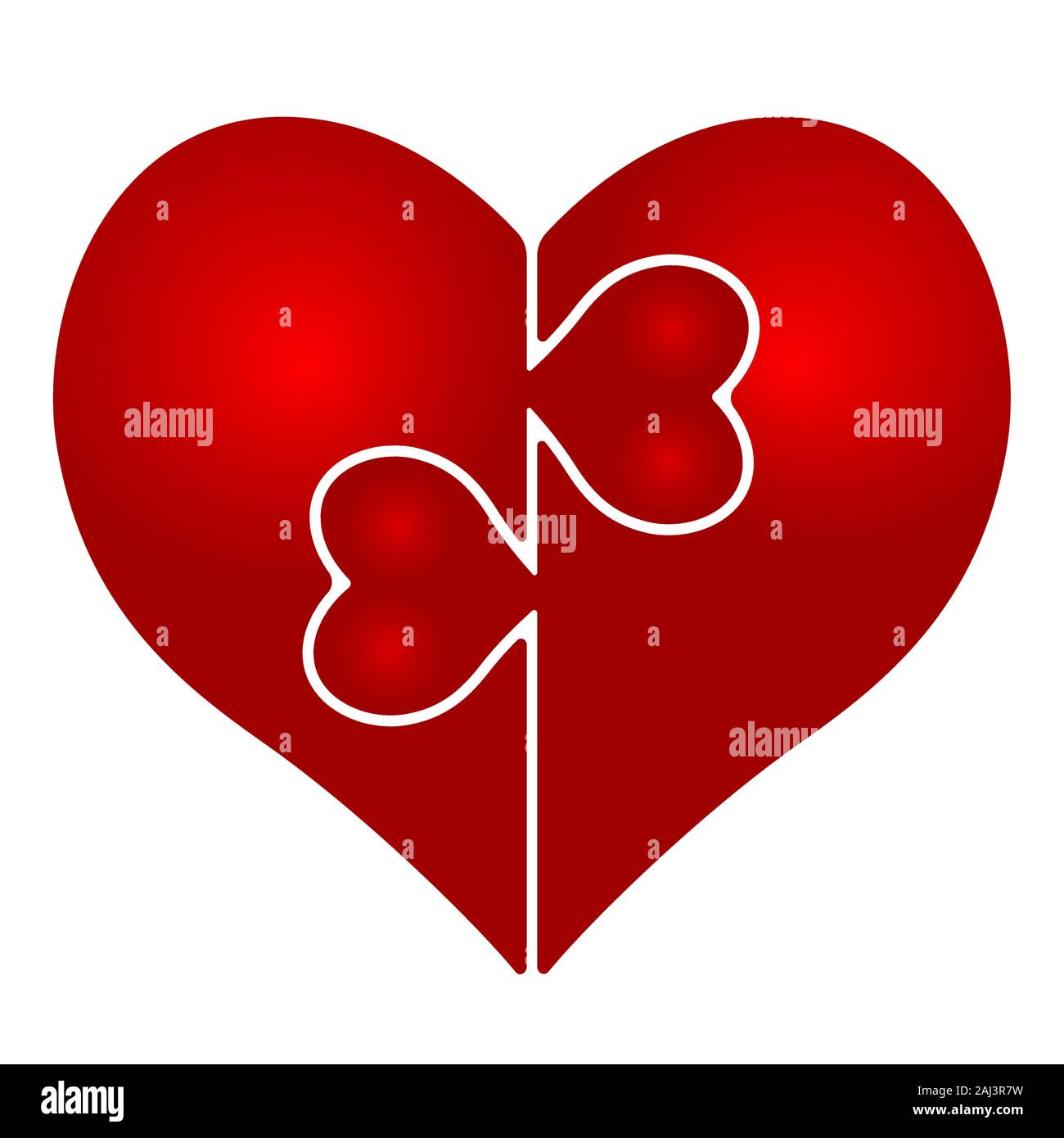Illustration of the valentine's day abstract heart icon Stock Vector ...