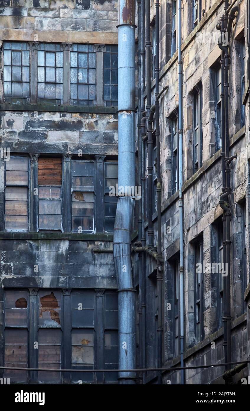 The gritty side of Central Glasgow buildings Stock Photo - Alamy