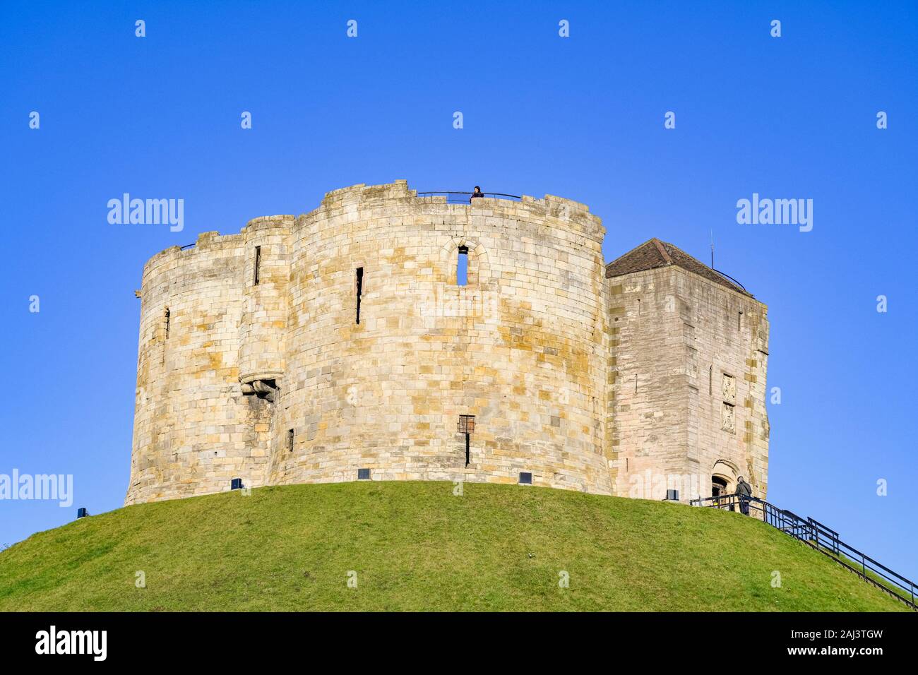 Clifford's Tower, York Castle, York, Yorkshire, England, UK Stock Photo ...