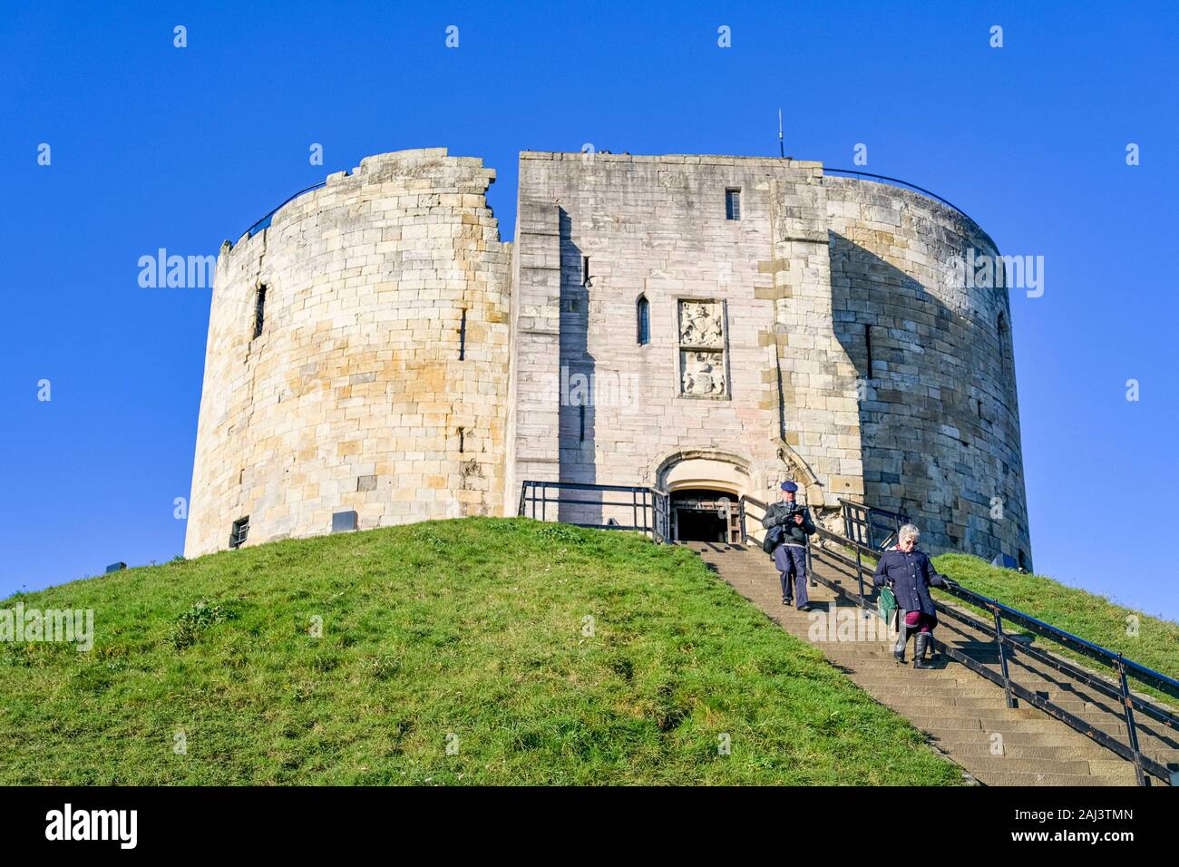 Clifford's Tower, York Castle, York, Yorkshire, England, UK Stock Photo ...
