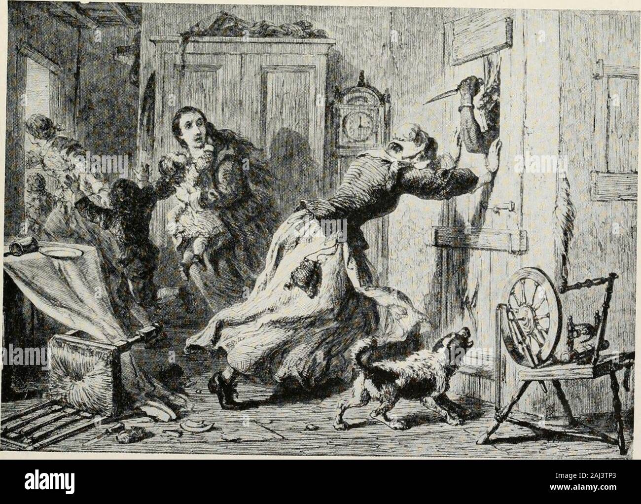 Pilgrims And Indians Fighting