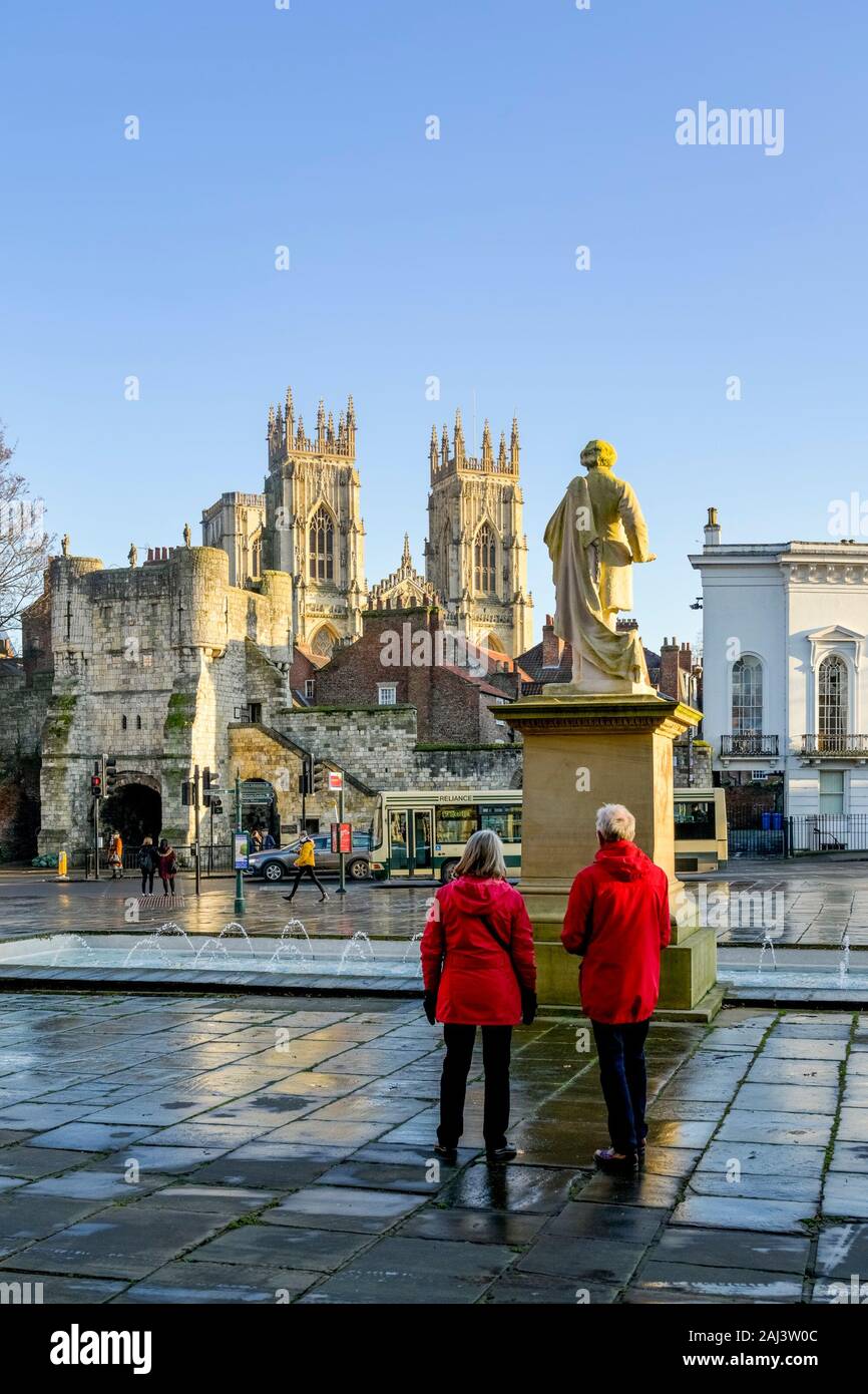 William Etty statue and fountain, York, Yorkshire, England, UK Stock ...