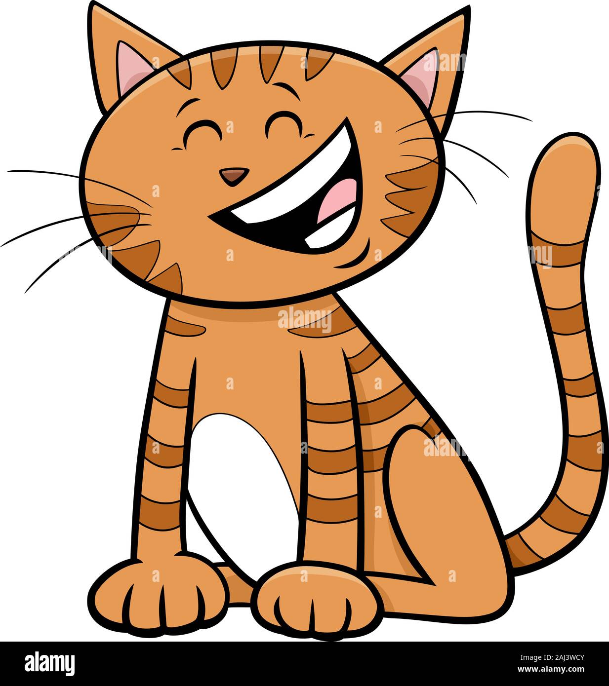 Cartoon illustration happy cats kittens Cut Out Stock Images & Pictures ...