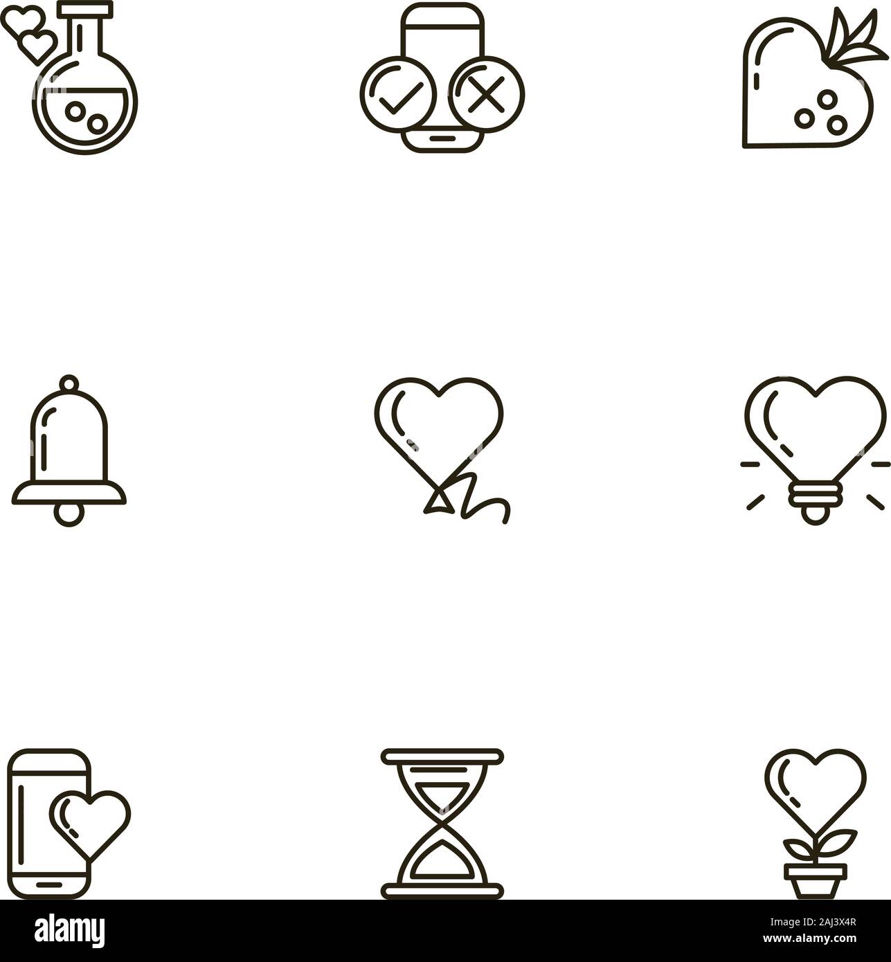 bundle of valentines day icons Stock Vector Image & Art - Alamy