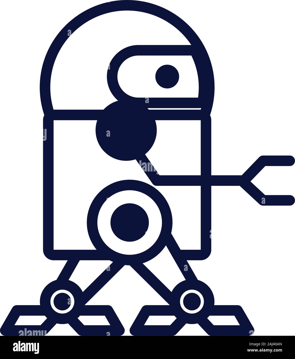 humanoid robot cyborg isolated icon Stock Vector Image & Art - Alamy