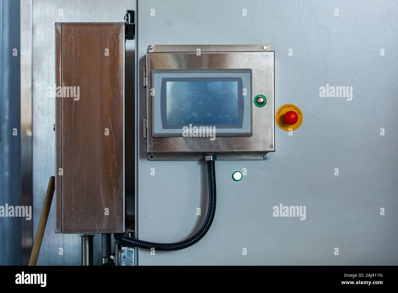 machine monitor electronic Interface, a small display screen with red ...