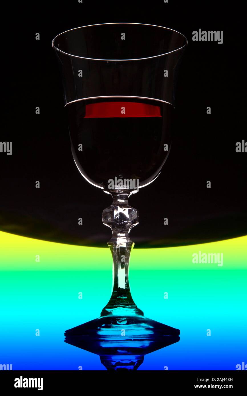 Glass with red wine, abstract image Stock Photo - Alamy