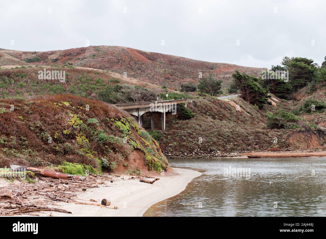 Landscape Photo of California Coastal Highway 1 Overpass Overlooking a ...
