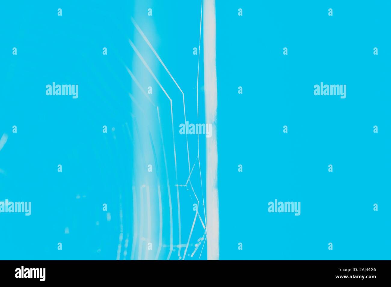 Blue background with white lines and spider web pattern Stock Photo - Alamy