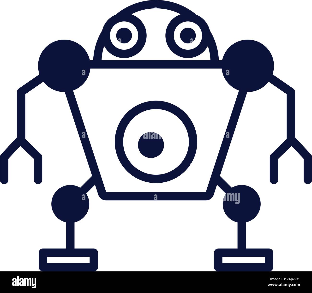 humanoid robot cyborg isolated icon Stock Vector Image & Art - Alamy
