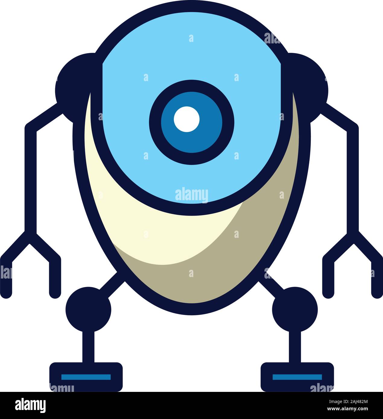 humanoid robot cyborg isolated icon Stock Vector Image & Art - Alamy