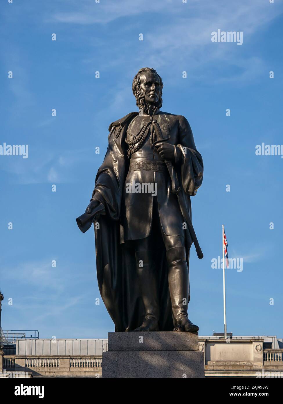 LONDON, UK - SEPTEMBER 29, 2018: Statue of General Charles James Napier ...