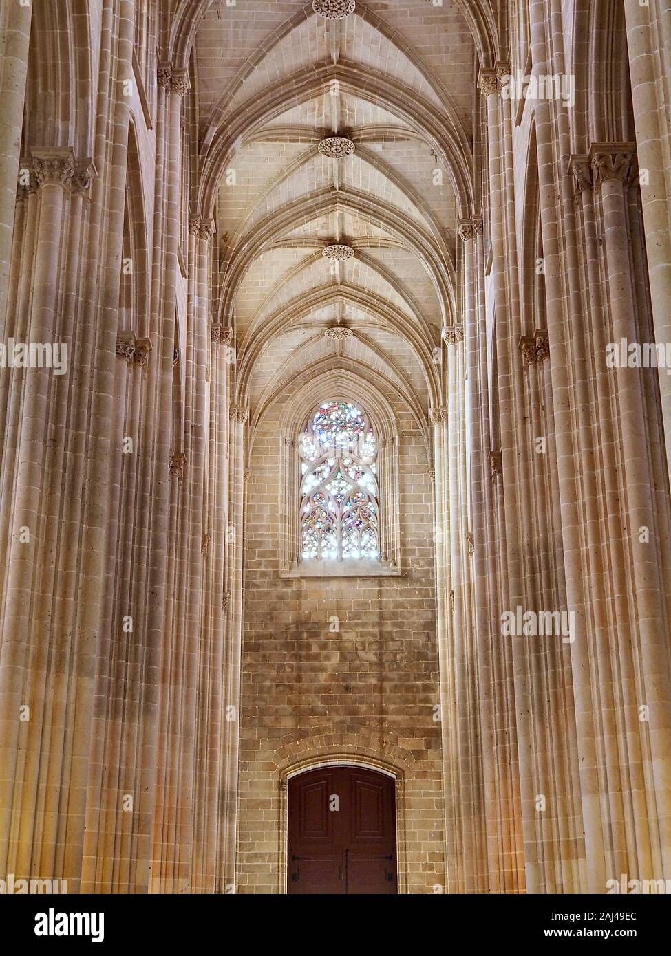 Inside monastery Batalha with a famous church and exhibition in the ...