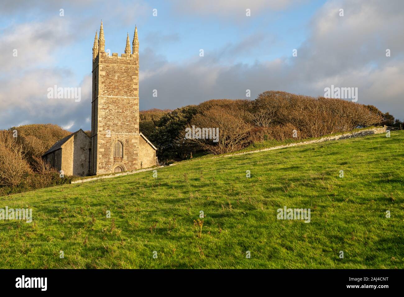 Stone building of church of St Morwenna and St John the Baptist in in ...
