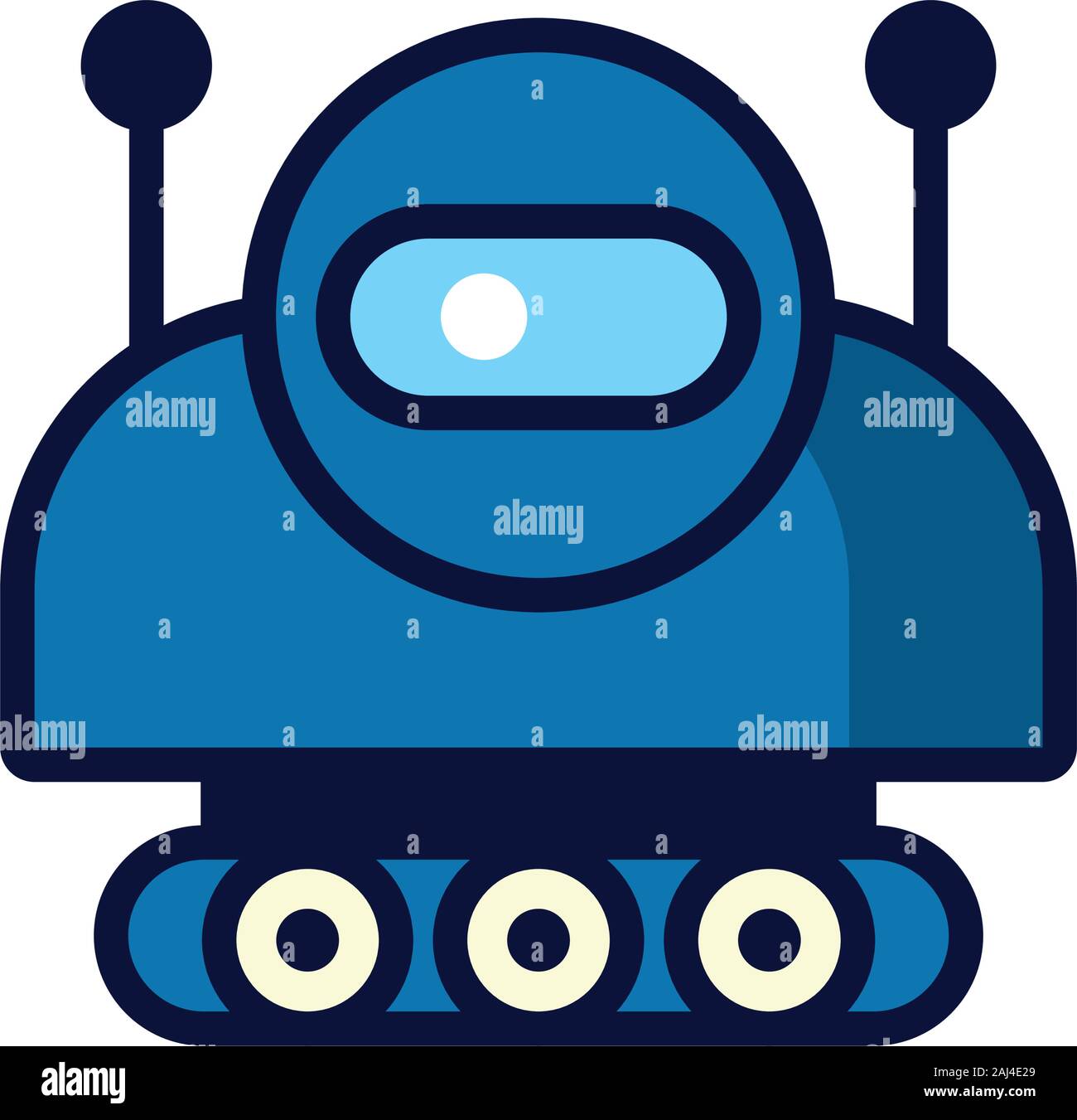 robot with wheels cyborg isolated icon Stock Vector Image & Art - Alamy