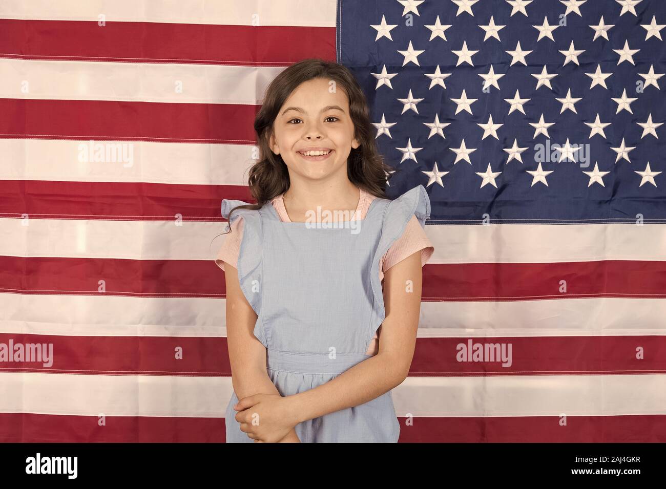 Free born and free bred. Carefree small child enjoying happy childhood ...