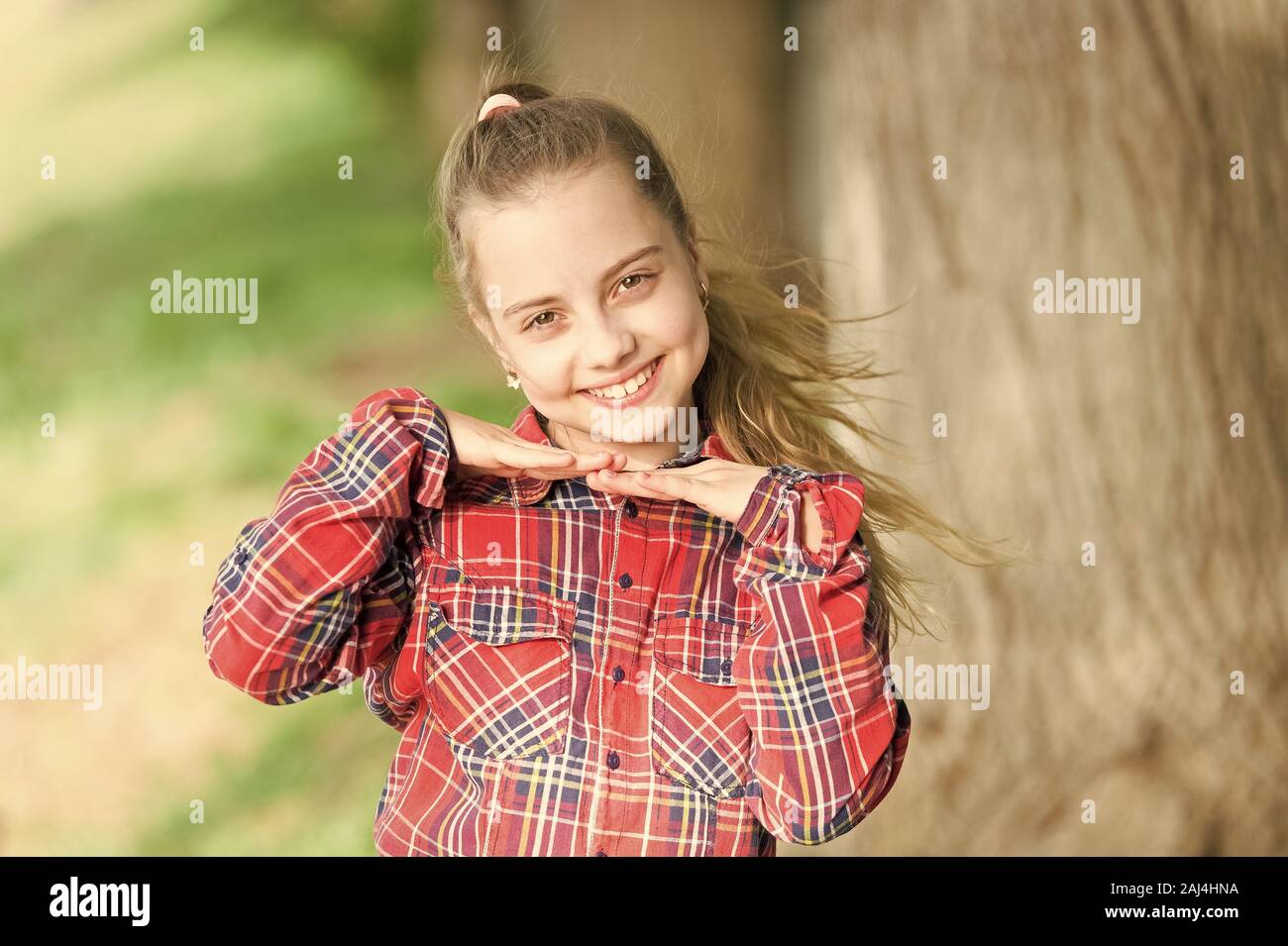 Adorbale baby face. Happy kid with cute face look. Small girl smiling ...